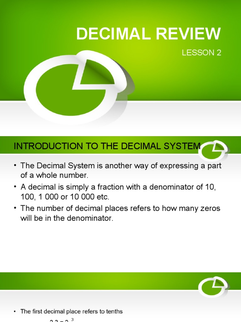 Decimal Review | PDF