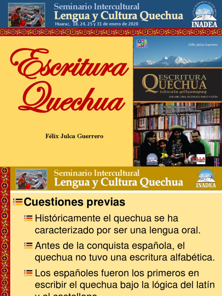 Práctica Escritura Quechua | PDF | Alfabeto | Ortografía