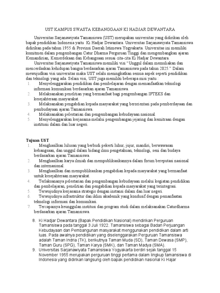 Universitas Sarjanawiyata Tamansiswa | PDF