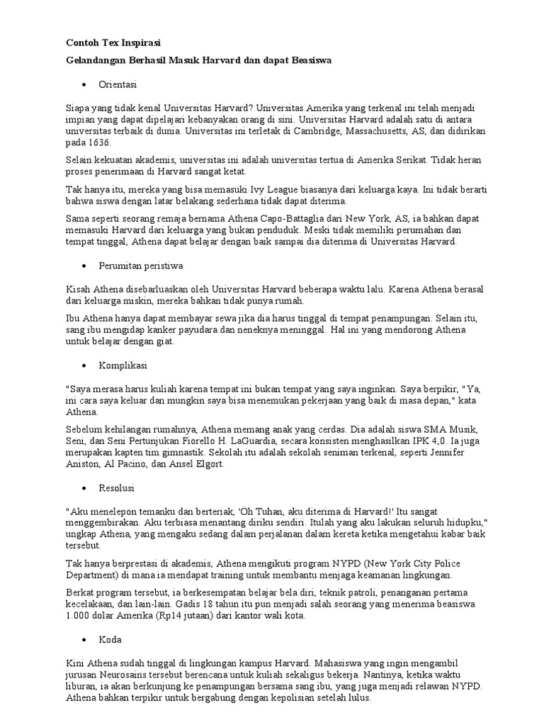 Contoh Tex Inspirasi | PDF