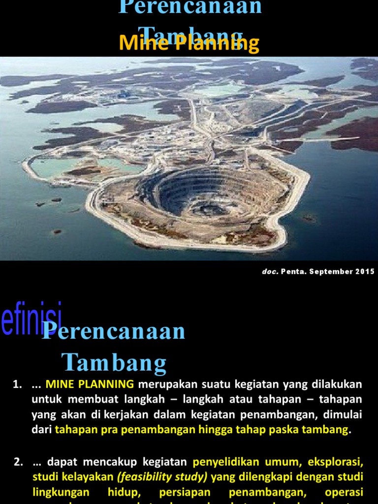 1 Pengantar PERENCANAAN Tambang | PDF
