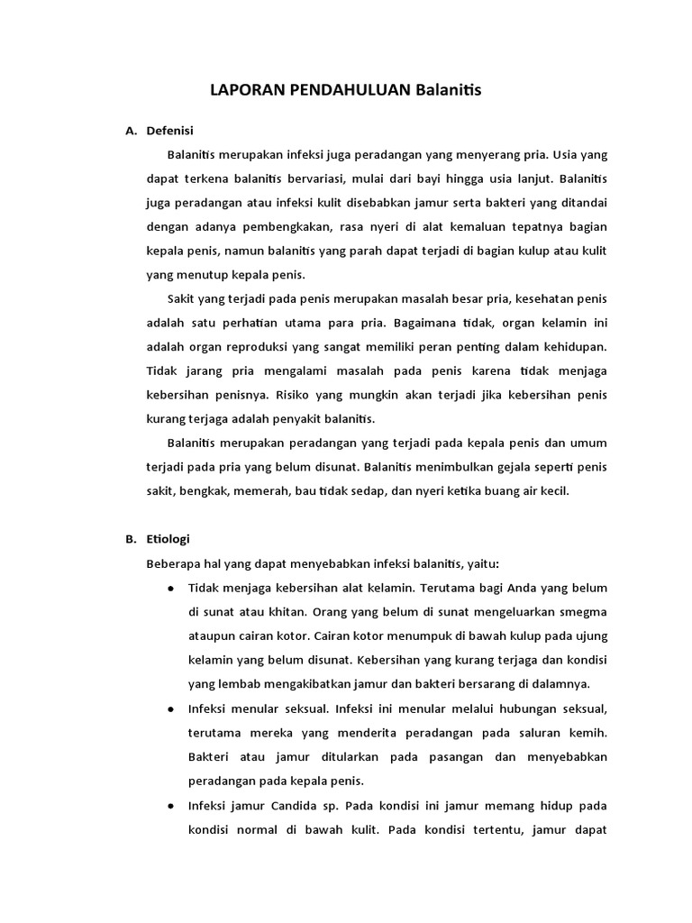 Balanitis: Gejala dan Penanganan | PDF