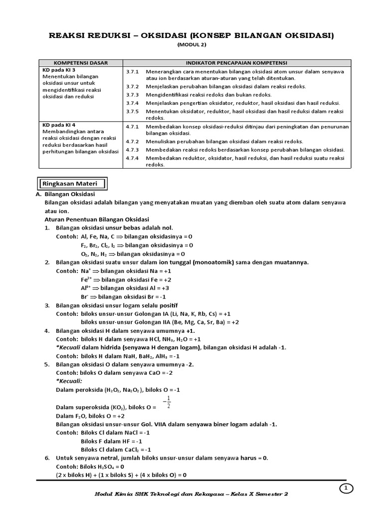Modul 2 Reaksi Redoks | PDF