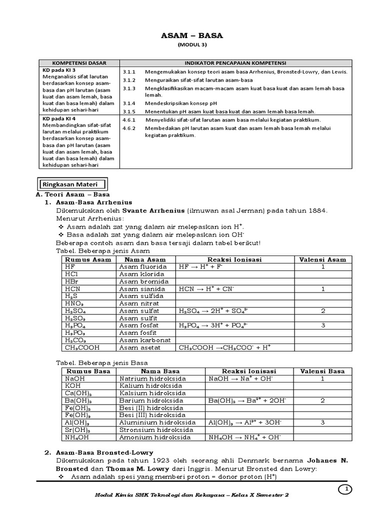 Modul 3 Asam-Basa | PDF