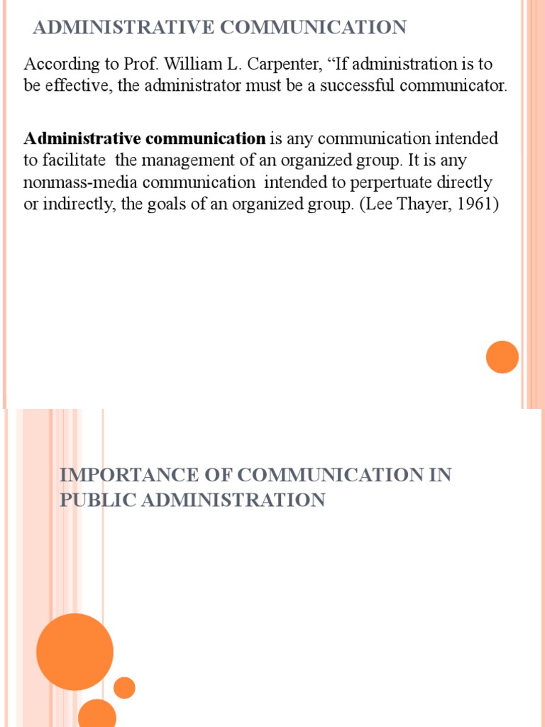 Administrative Communication Is Any Communication Intended | PDF ...