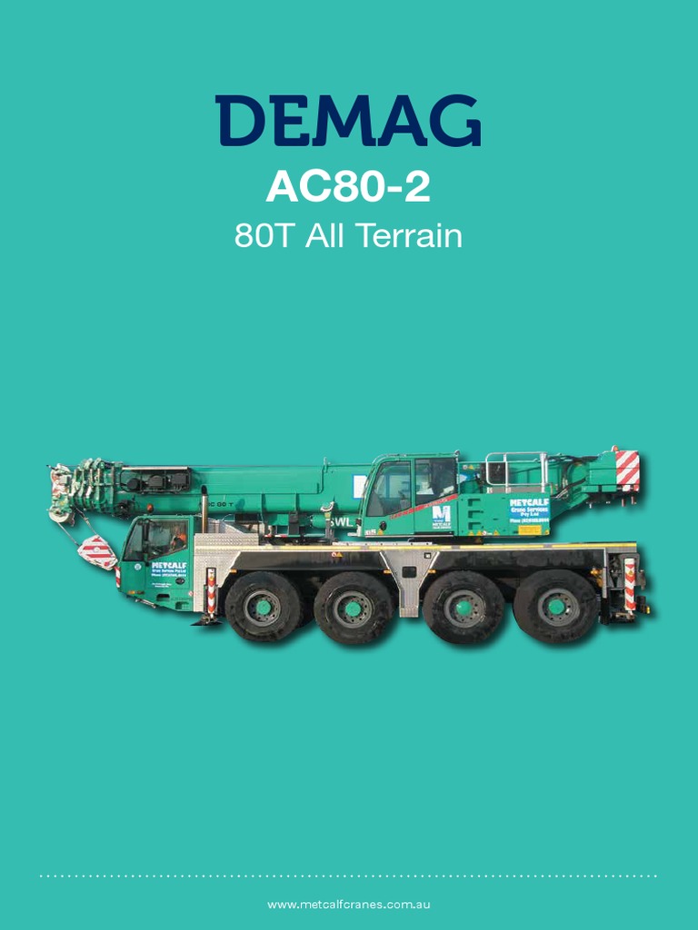 Demag: 80T All Terrain | PDF | Crane (Machine) | Industries