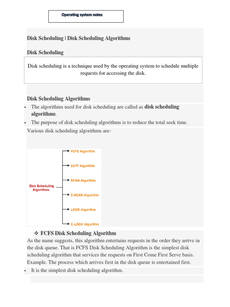 Disk Shuduling Pdf Pdf Scheduling Computing Algorithms And Data Structures