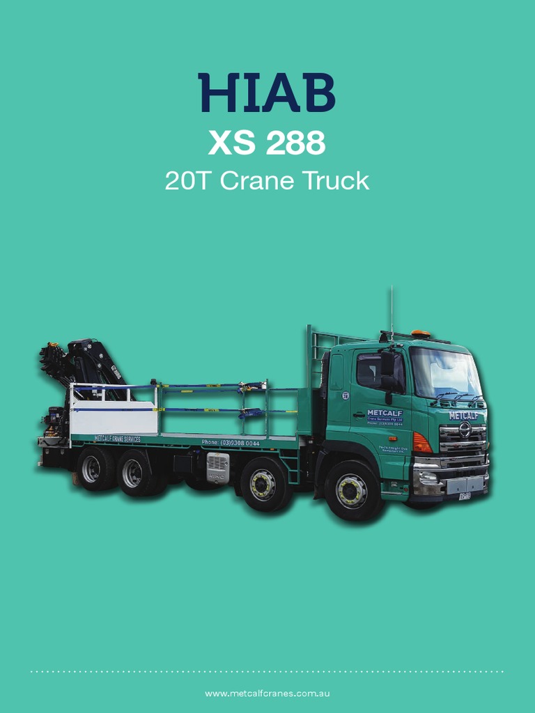 20T Hiab XS 288 Crane Truck Specs | PDF | Home & Garden