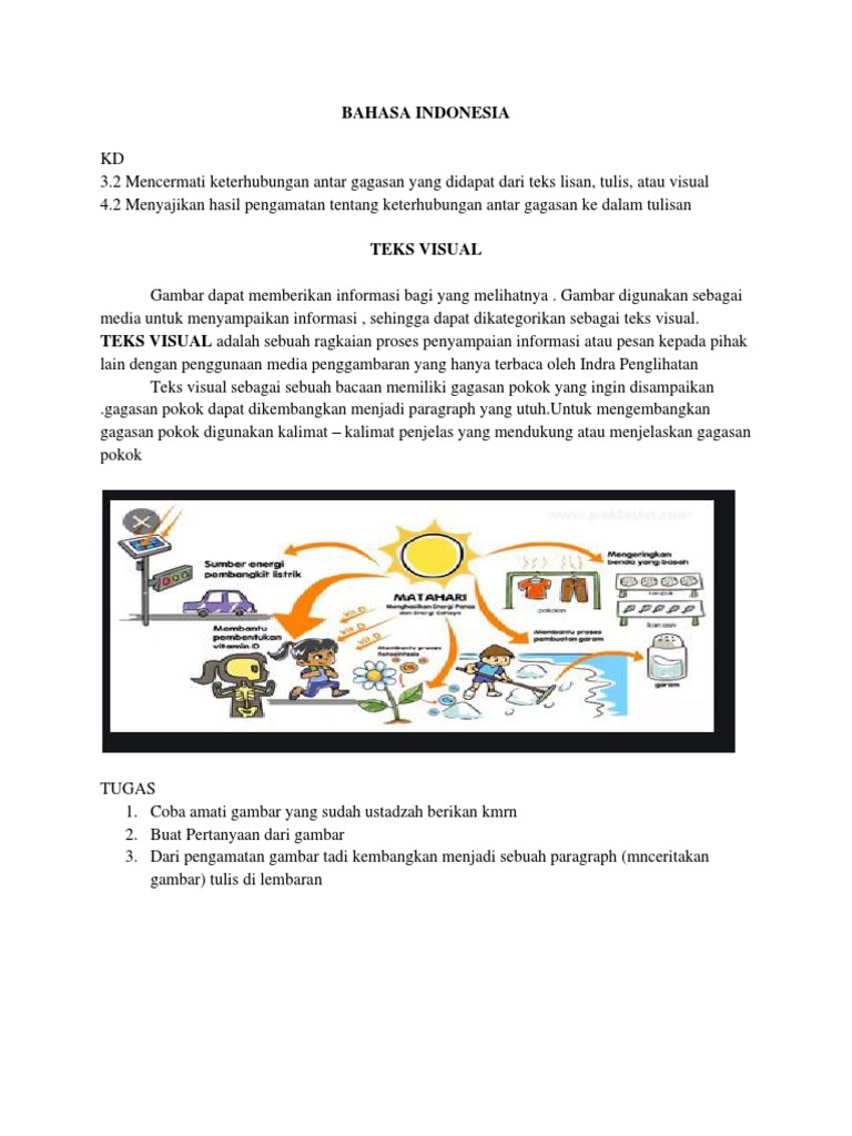 BAHASA INDONESIA - Teks Visual | PDF