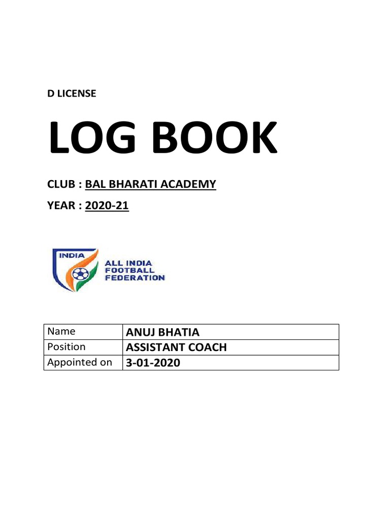 D License Log Book (2) z-1 | PDF | Defender (Association Football ...