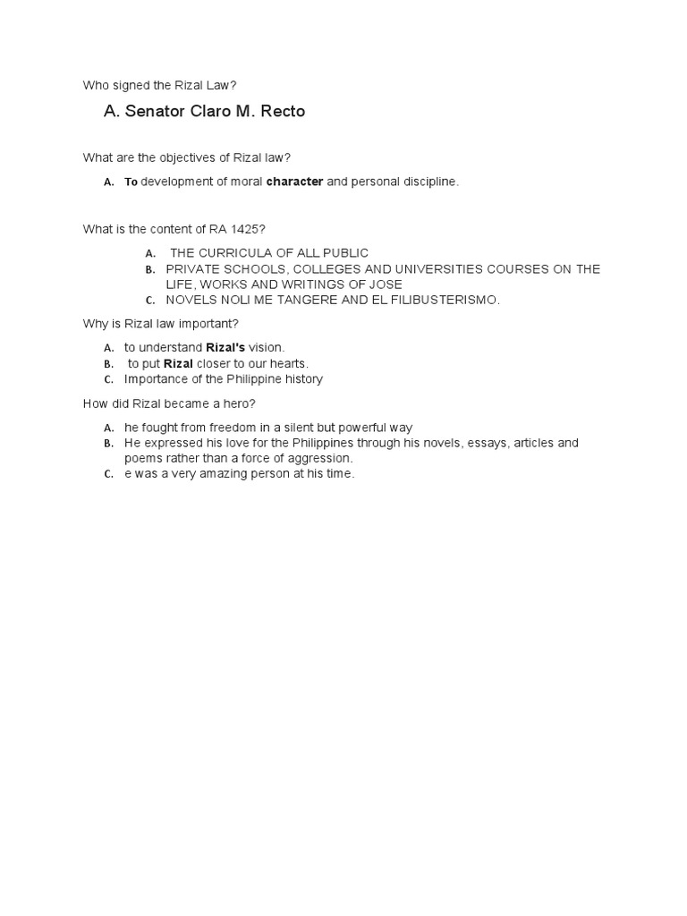 A. Senator Claro M. Recto | PDF | Classics