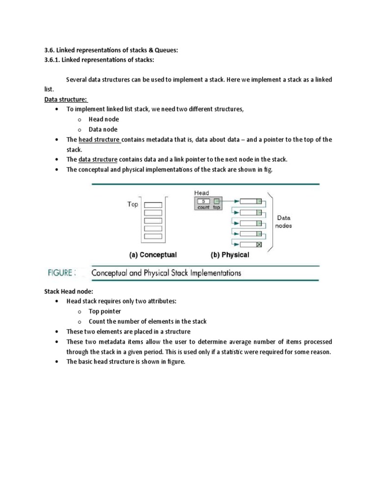 Linked Representations of Stacks - Queues | PDF | Queue (Abstract Data Type) | Pointer (Computer ...