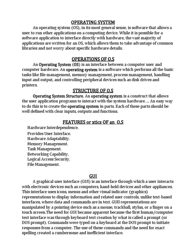 Operatingsystem Download Free Pdf Graphical User Interfaces Operating System 