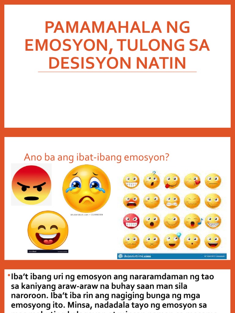 EsP Aralin 8 (Pamamahala NG Emosyon, Tulong Sa Desisyon Natin) | PDF