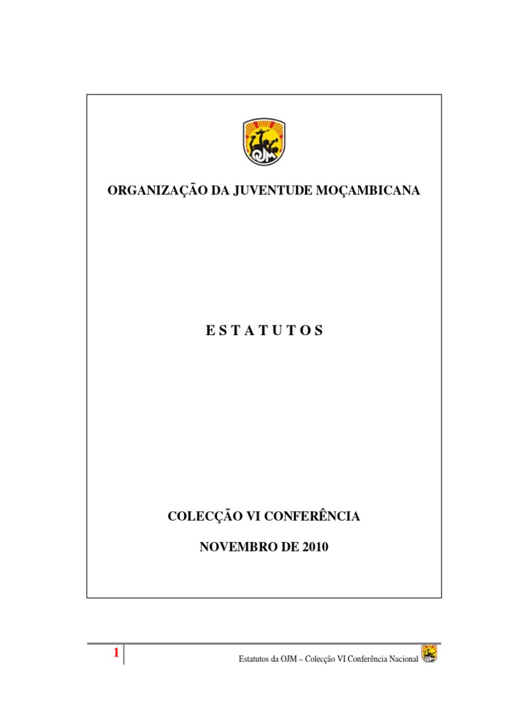 Estatutos Da OJM Final | PDF | Moçambique | Juventude