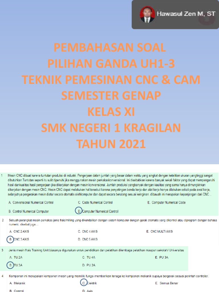 Soal Cnc And Cam Kelas Xi Smk Pdf