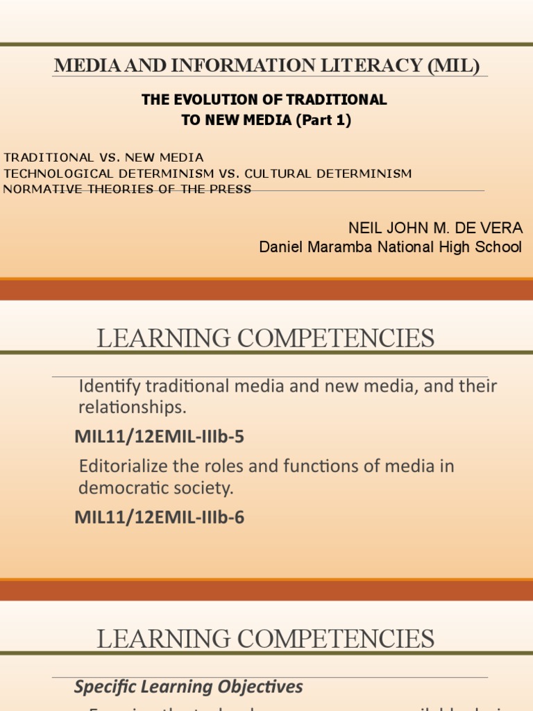 Media and Information Literacy (Mil) : The Evolution of Traditional To ...