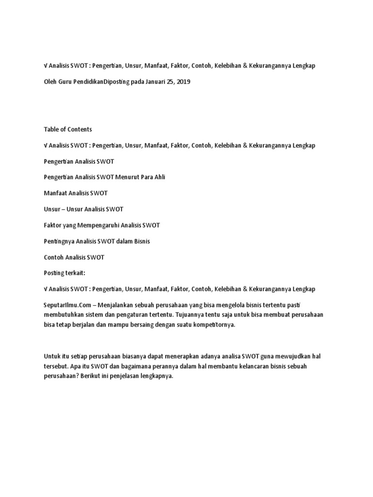 Analisis SWOT-WPS Office | PDF