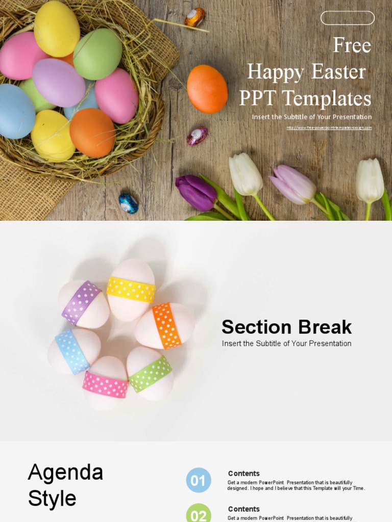 Free Happy Easter PPT Templates: Insert The Subtitle of Your ...