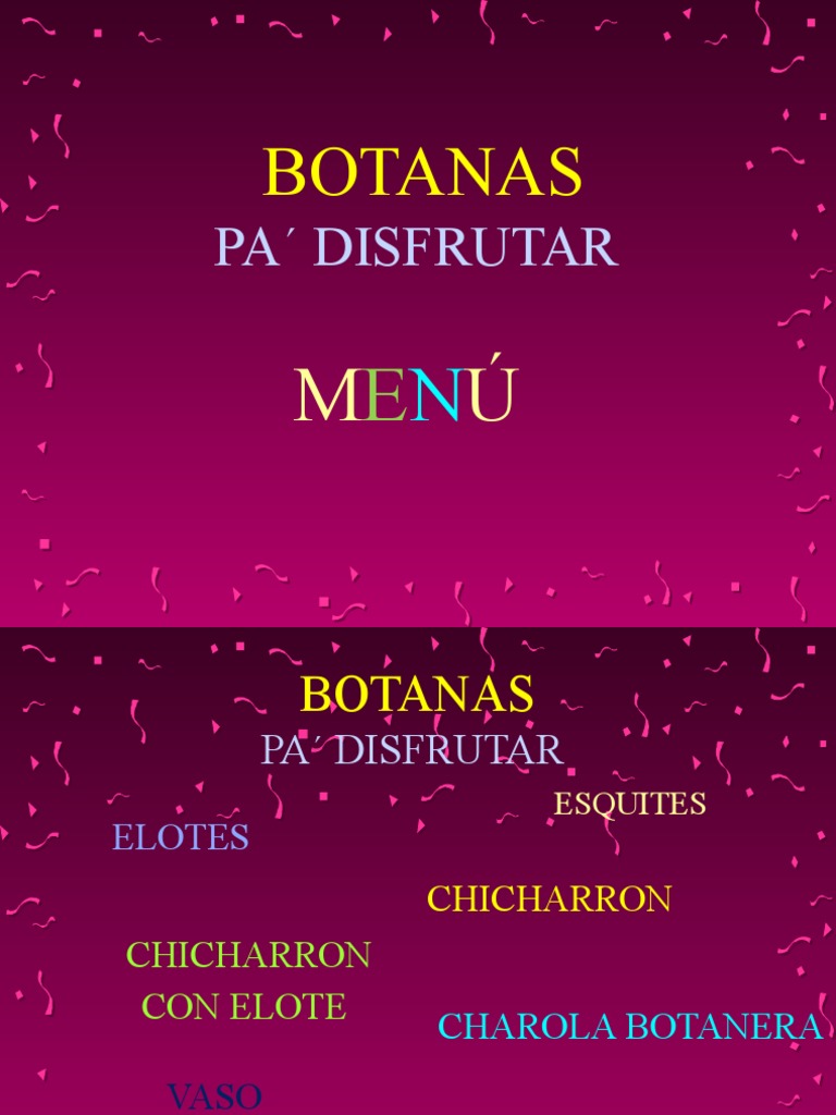 BOTANAS | PDF