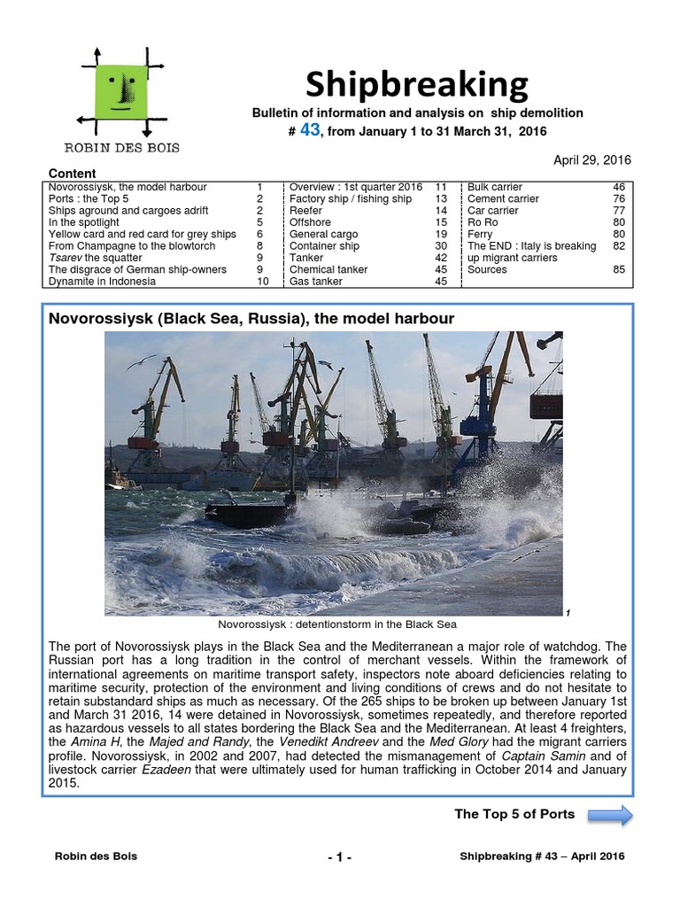 Shipbreaking 43 | PDF | Ships | Watercraft