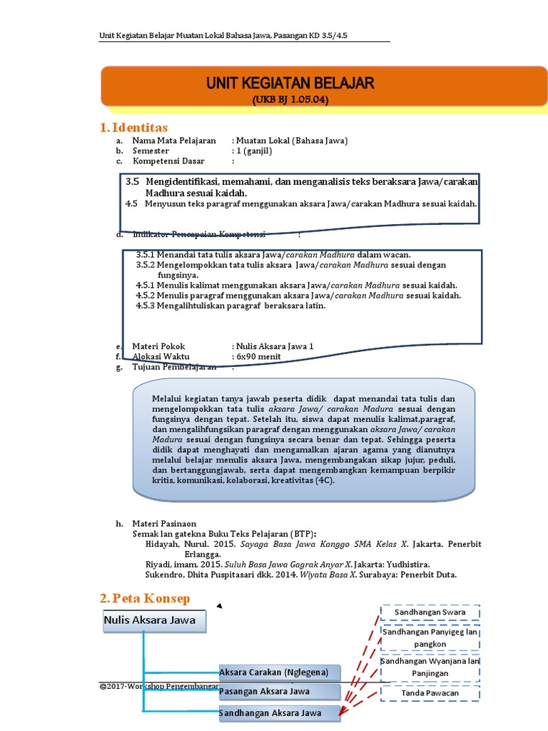 Ukbm 5 - Aksara Jawa 1 | PDF