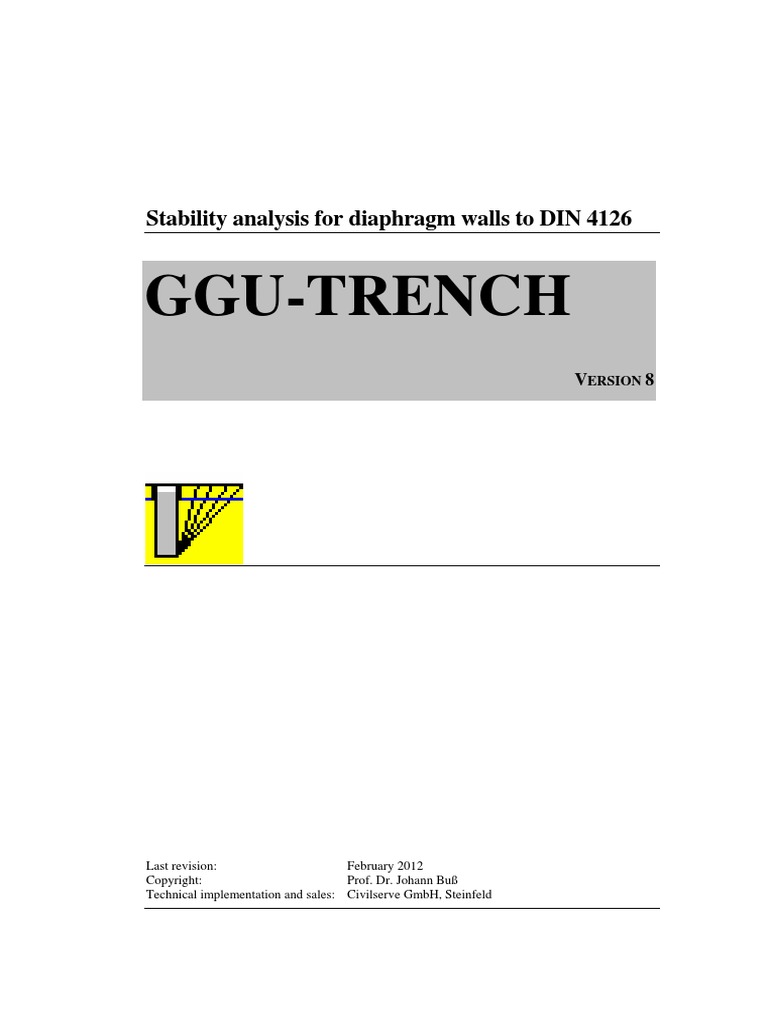 Documents - Pub Stability Analysis For Diaphragm Walls To Din 4126 Ggu ...