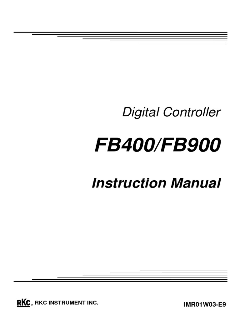 FB400/FB900: Instruction Manual | PDF | Power Supply | Electrical Wiring