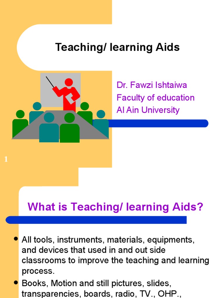Teaching/ Learning Aids: Dr. Fawzi Ishtaiwa Faculty of Education Al Ain ...