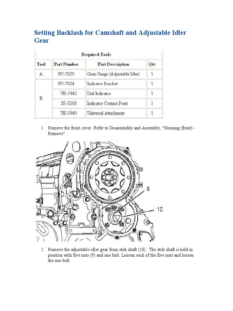 2010-09-01 - 155323 - Setting - Backlash - For - Camshaft - and ...