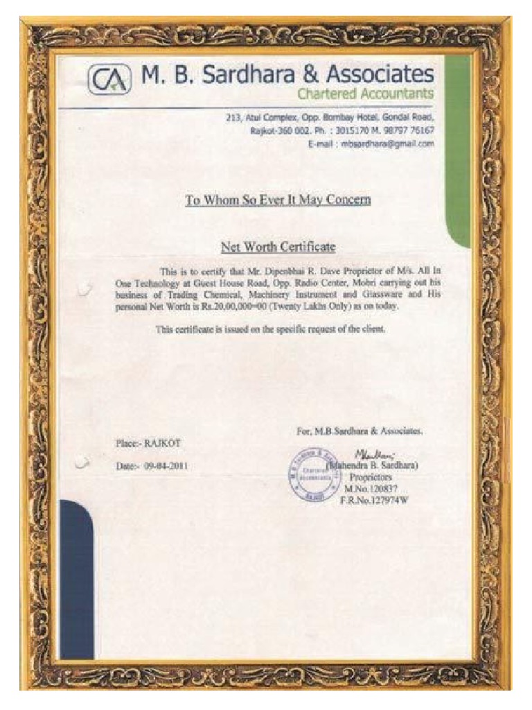 Net Worth Certificate Download – GCDJ