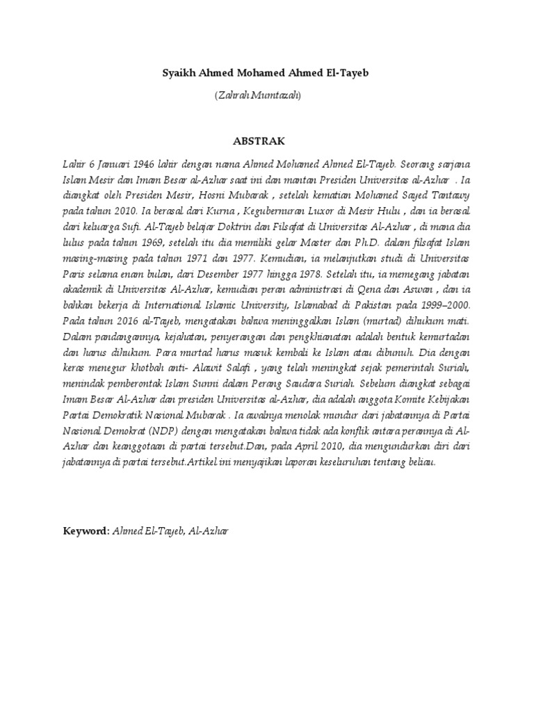 Syaikh Ahmed Mohamed Ahmed Eltayeb Pdf 