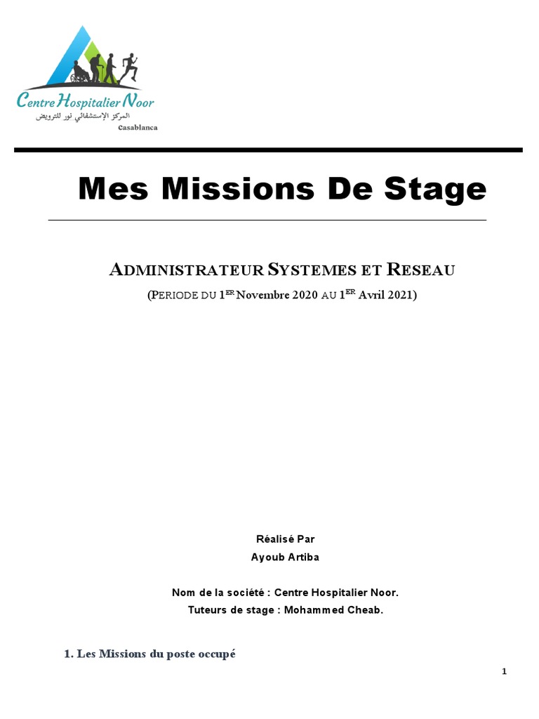Mes Missions de Stage | PDF | Informatique | Windows 10