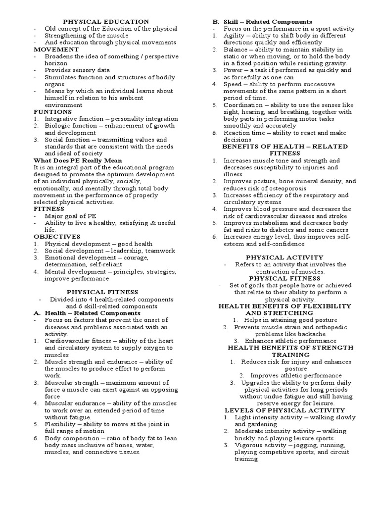 Pe Notes - 3RD Quarter | PDF | Physical Fitness | Determinants Of Health