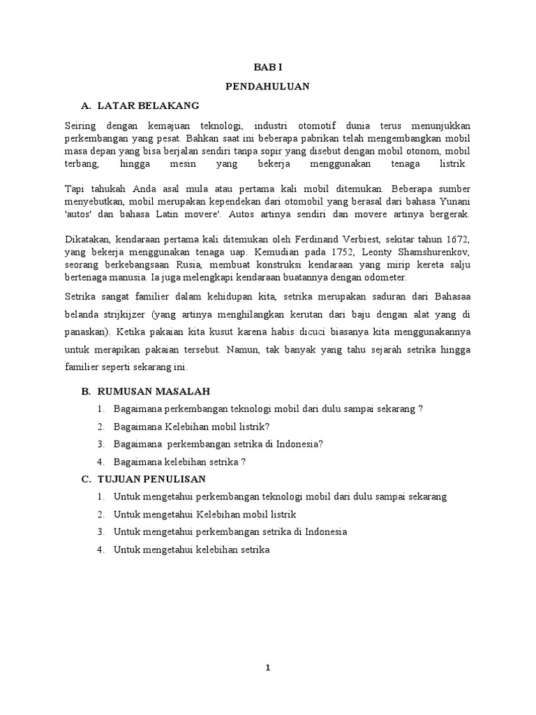 Makalah Iptek Mobil N Setrika | PDF