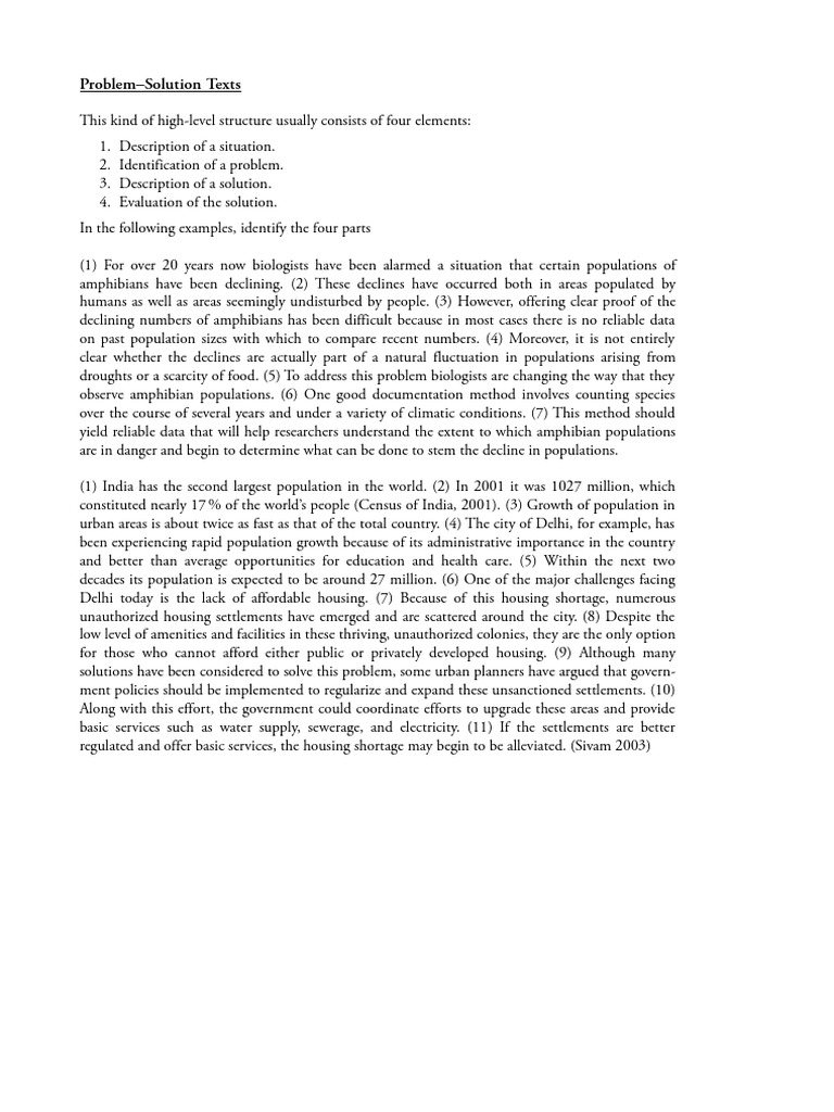 Problem Solution | PDF | Population | Amphibian