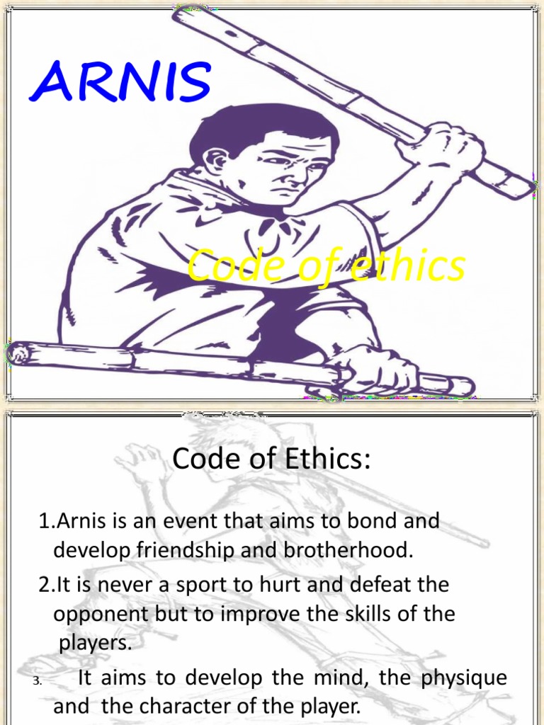 Arnis (Code of Ethics) | PDF | Foot | Sports