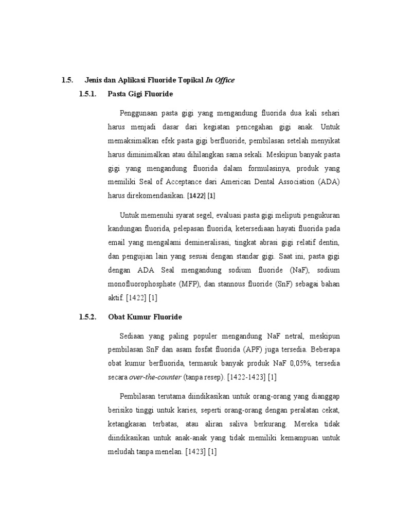 Jenis Dan Aplikasi Fluoride Topikal in Office | PDF