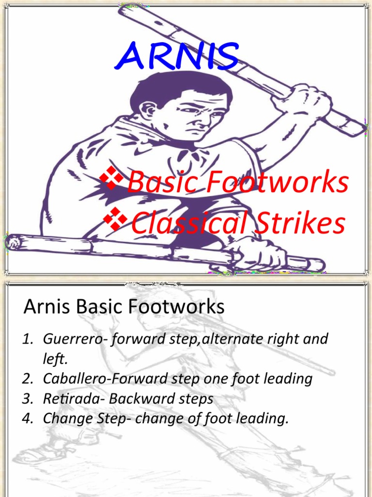 Arnis (Basic Footworks and Classical Strikes) | PDF