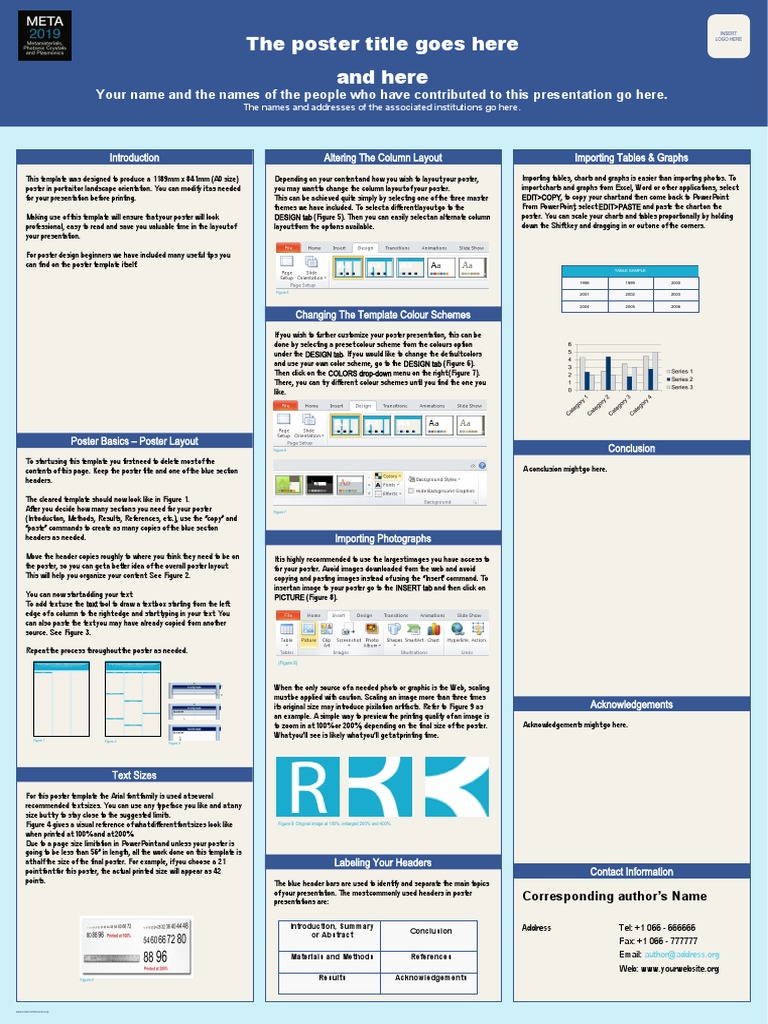 A0 Poster Template Guide | PDF | Page Layout | Typefaces