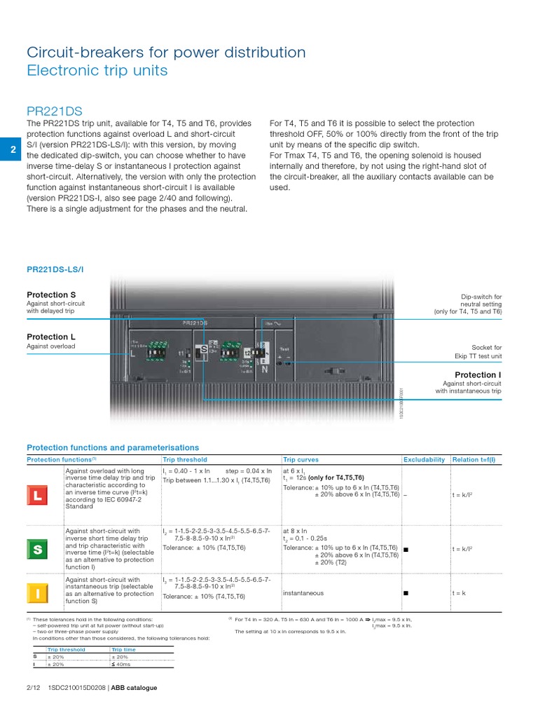 Electronic Trip Units: Circuit-Breakers For Power Distribution ...