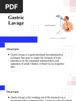 Gastric Lavage Procedure | PDF | Syringe | Medicine