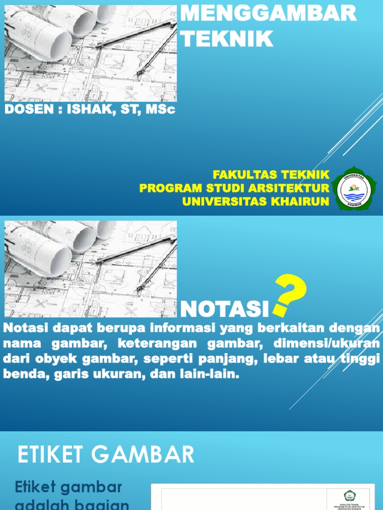 Notasi (Menggambar Teknik | PDF