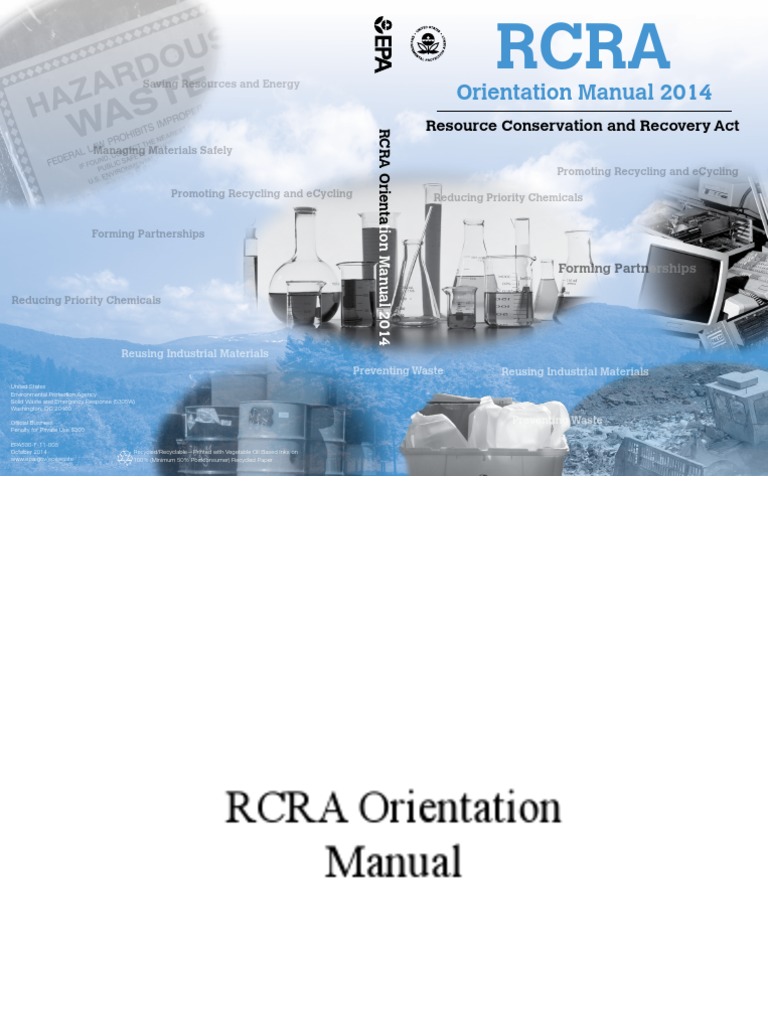 Orientation Manual 2014: Resource Conservation and Recovery Act | PDF ...