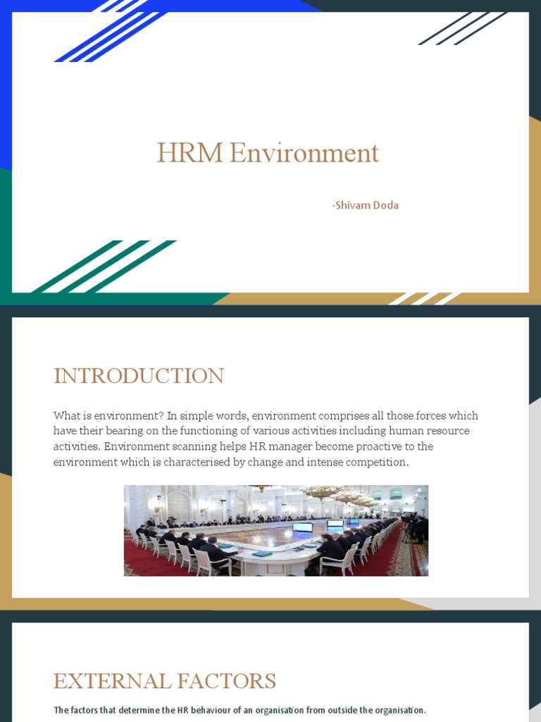 HRM Environment: Key Internal & External Factors | PDF | Human Resource ...