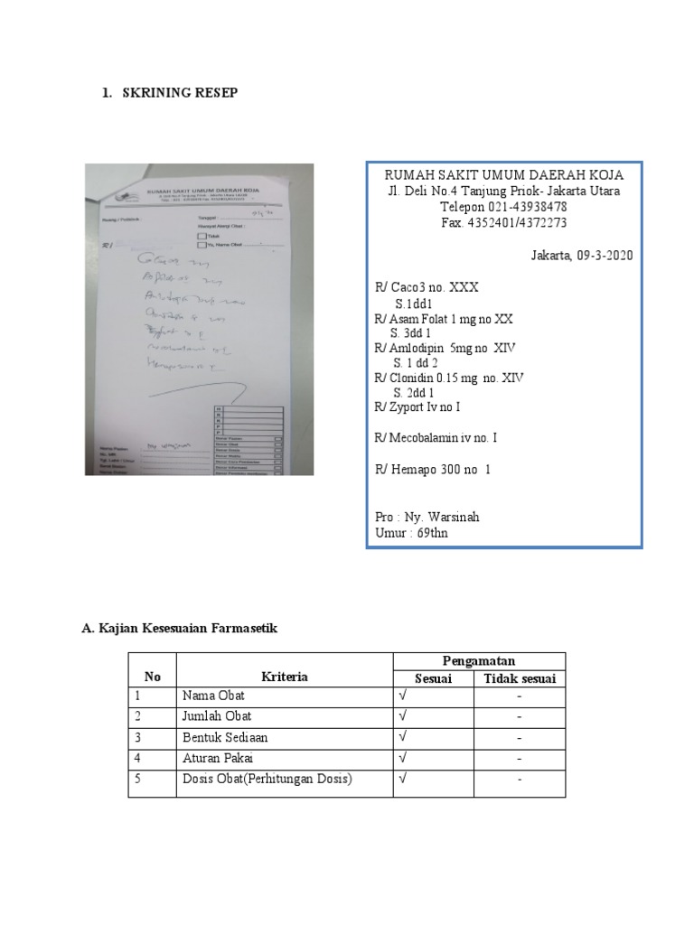 Skrining Resep HD | PDF