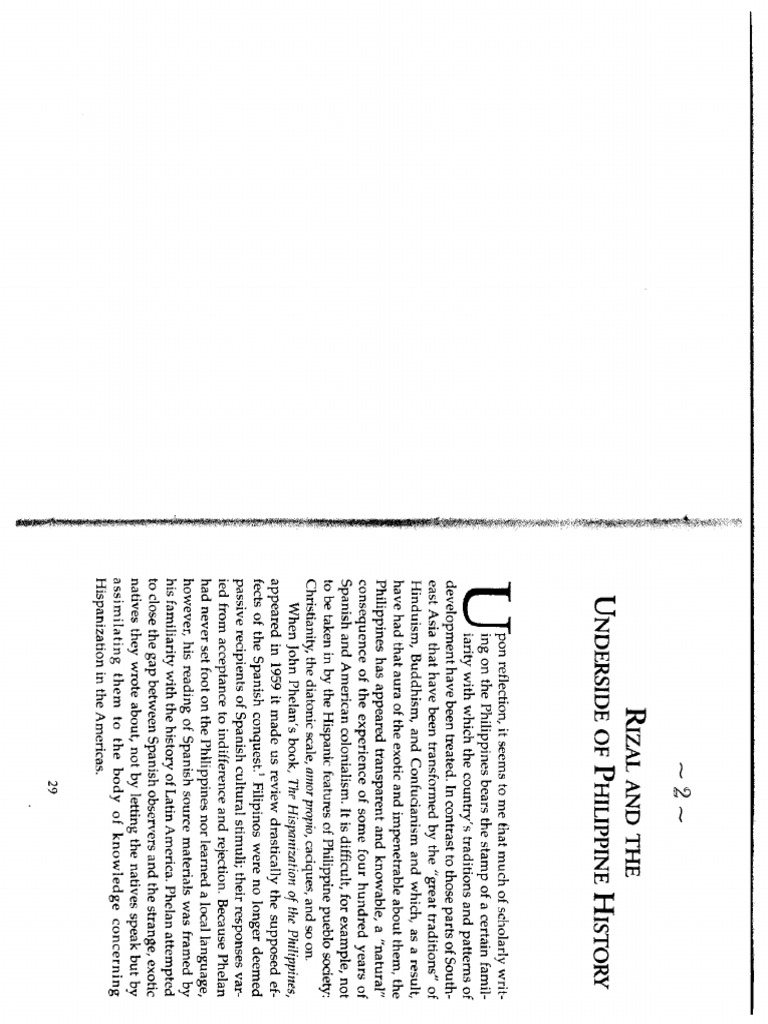 Ileto, Rizal and The Underside of Philippine History | PDF