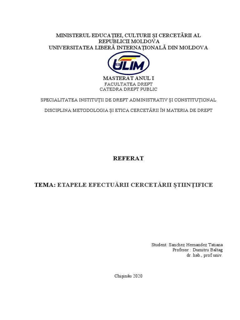 Metodologiasi Etica Cercetarii BALTAG | PDF