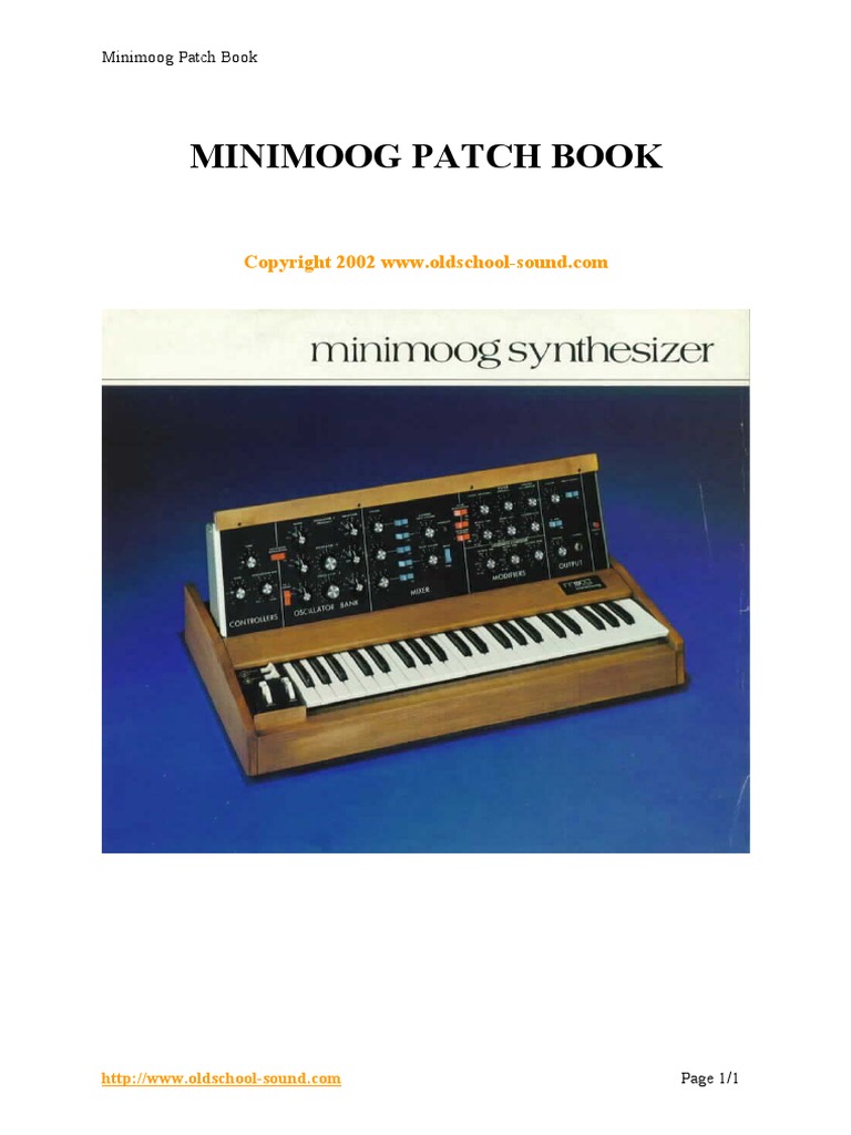 Minimoog Patch Book LD 480637 | PDF | Synthesizer | Elements Of Music