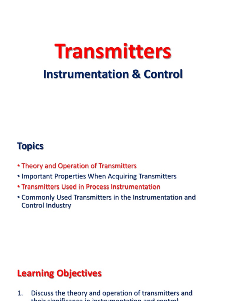 Transmitters | PDF | Instrumentation | Sensor